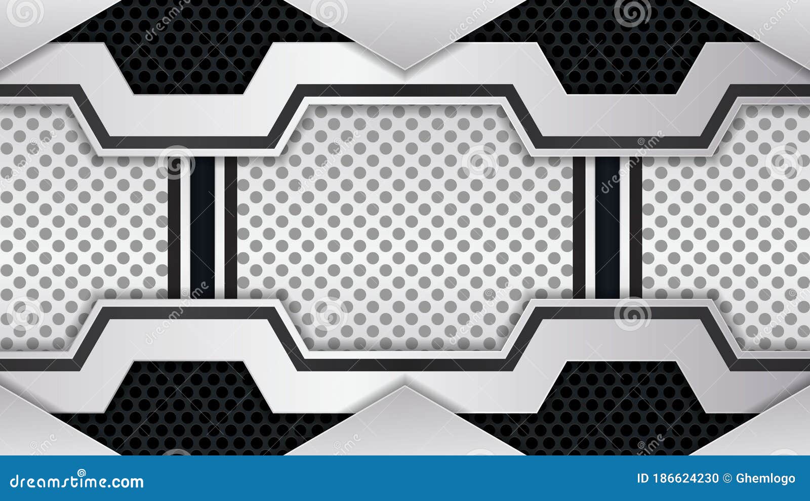 Geometric Perforated Square Background, Abstract Black Metallic Square ...