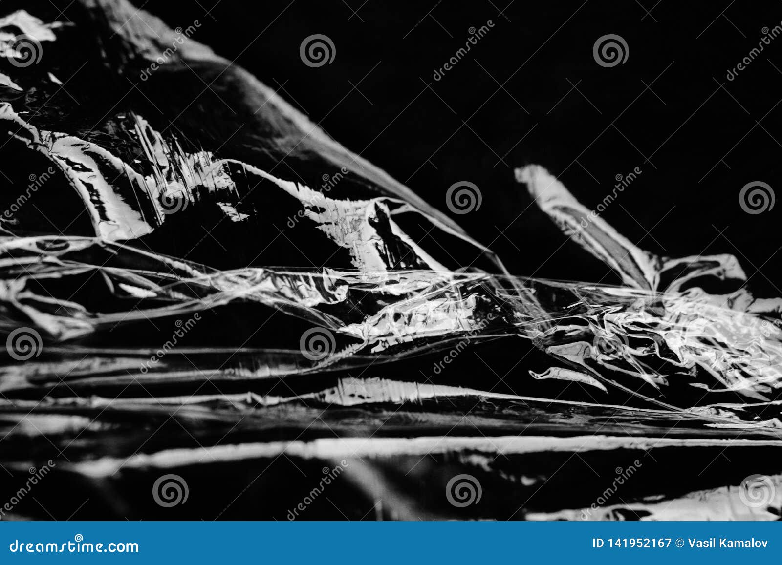 White and Black Abstract Plastic Package. Abstract Reflections on the ...