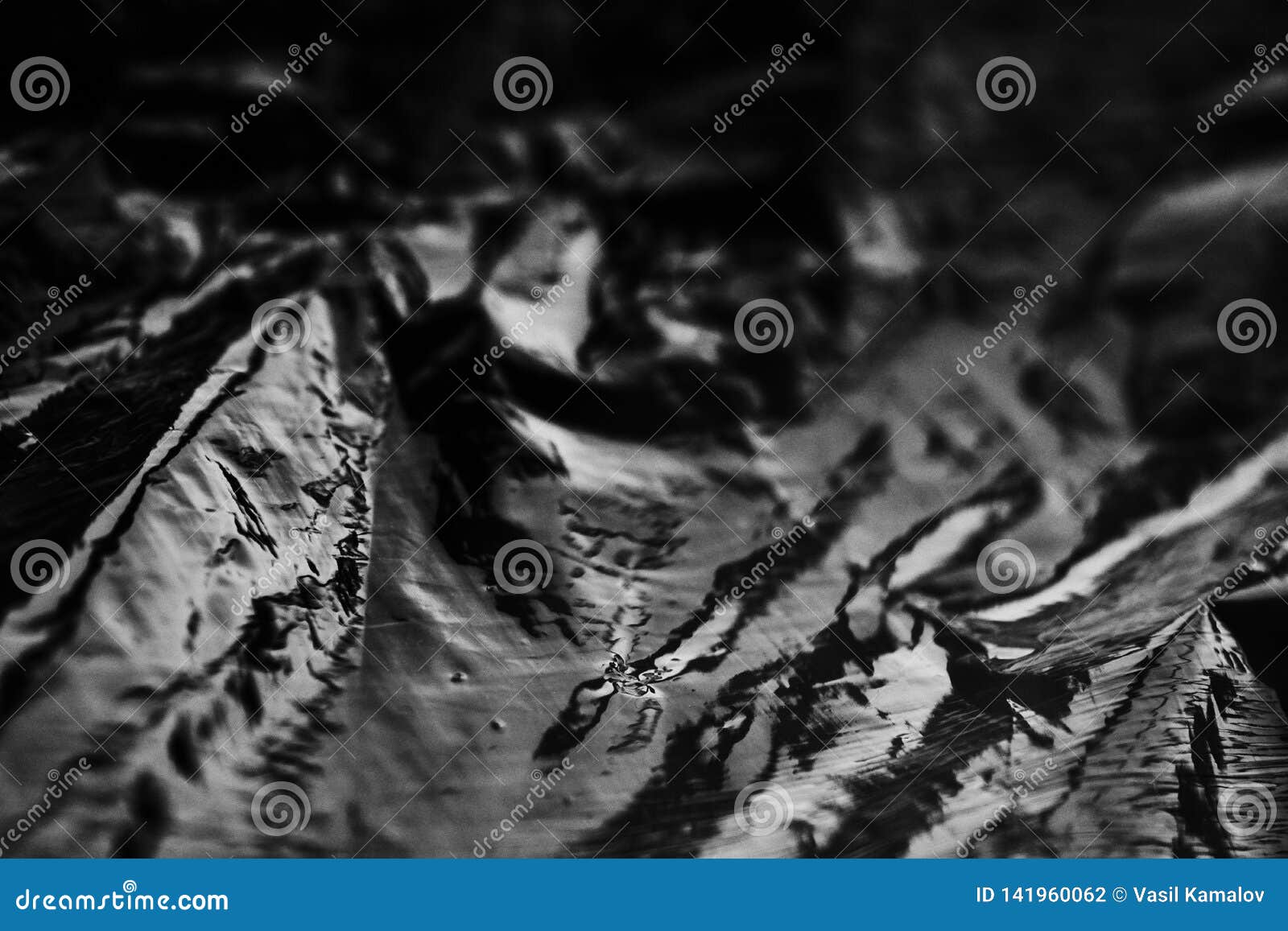 White and Black Abstract Plastic Package. Abstract Reflections on the ...