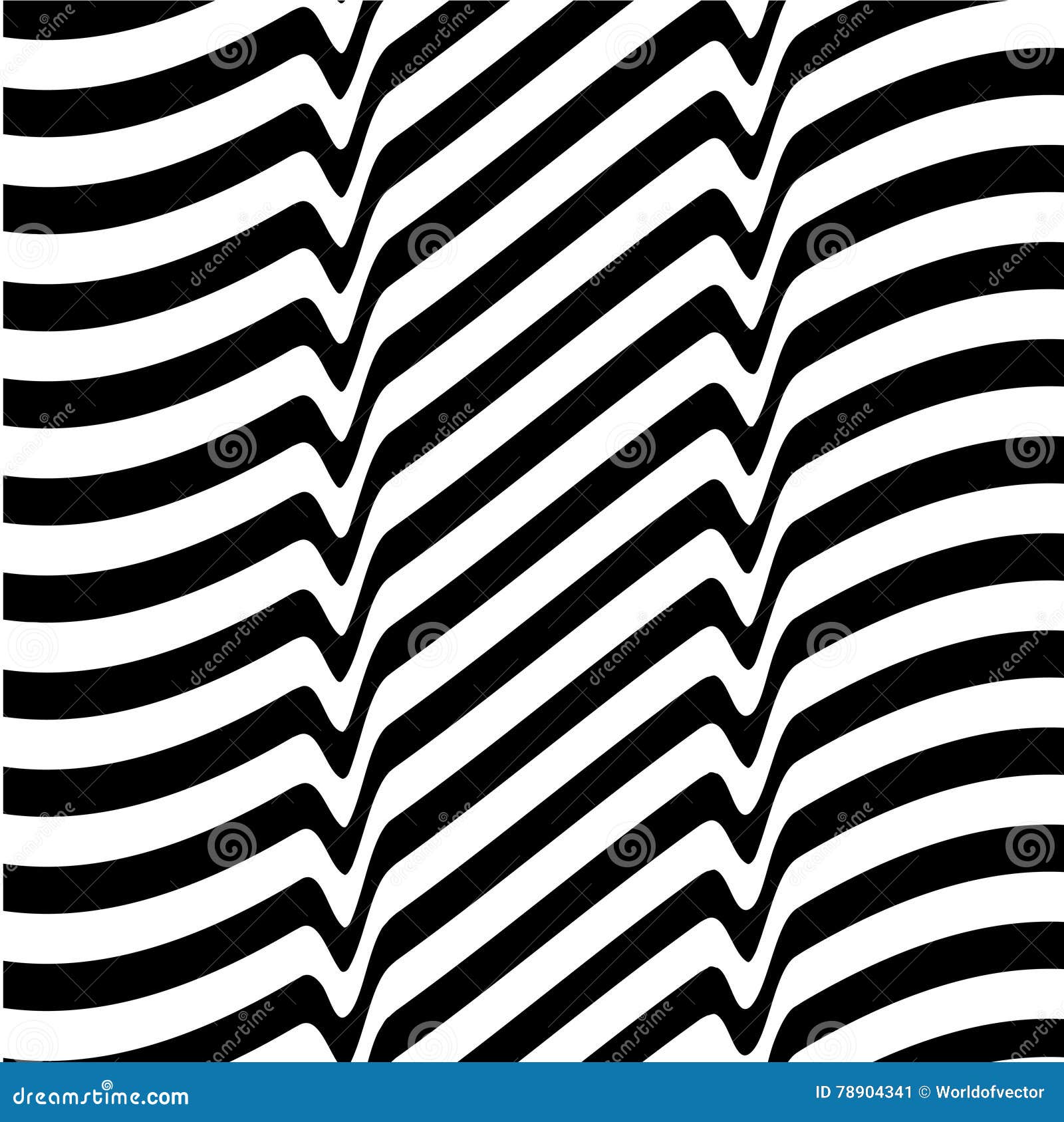 White Black Abstract Wave Line Optical Background. Stock Vector ...