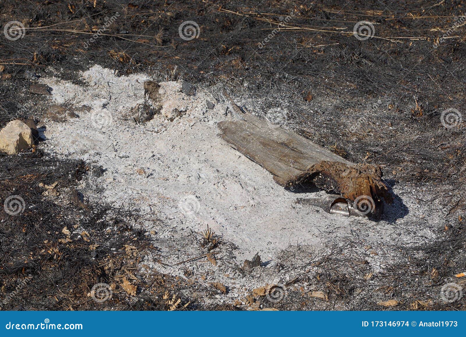 White and Black Ashes in an Extinct Fire Stock Photo - Image of energy ...