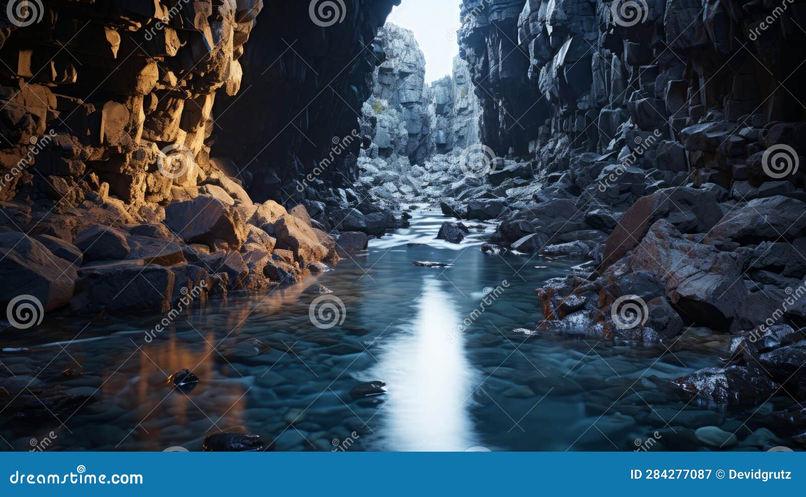 A White and Black Cave. Generative AI. Stock Image - Image of national ...