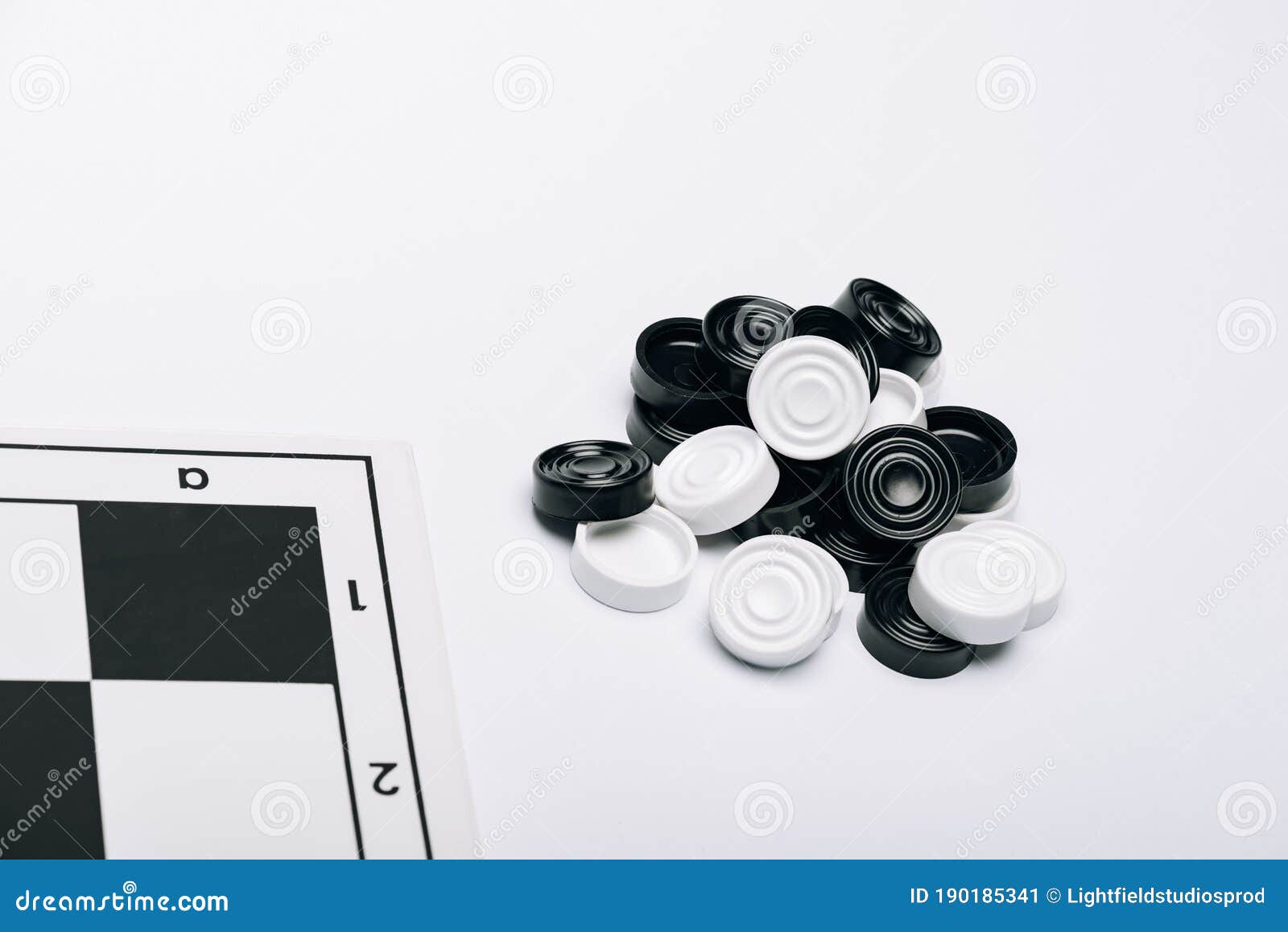 White and Black Checkers by Checkerboard Stock Image - Image of ...