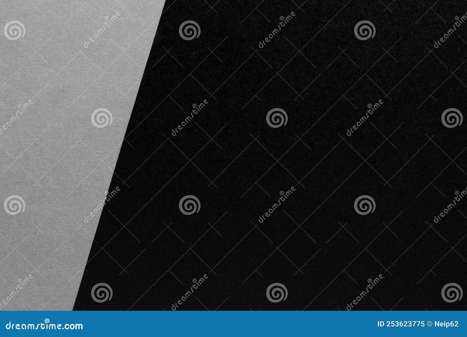 White and Black Color Paper Textured Background with Copy Space. Two ...
