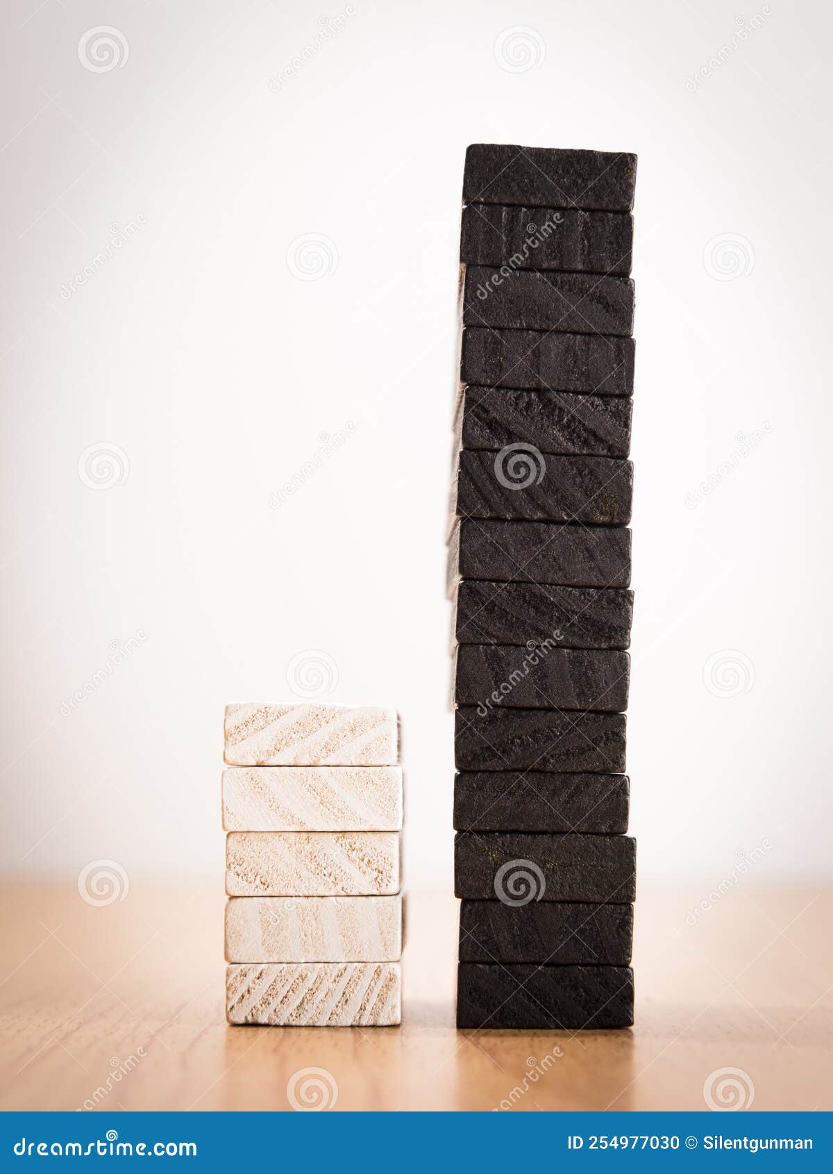 White - Black Compare Bar Graph Stock Photo - Image of graphic, high ...