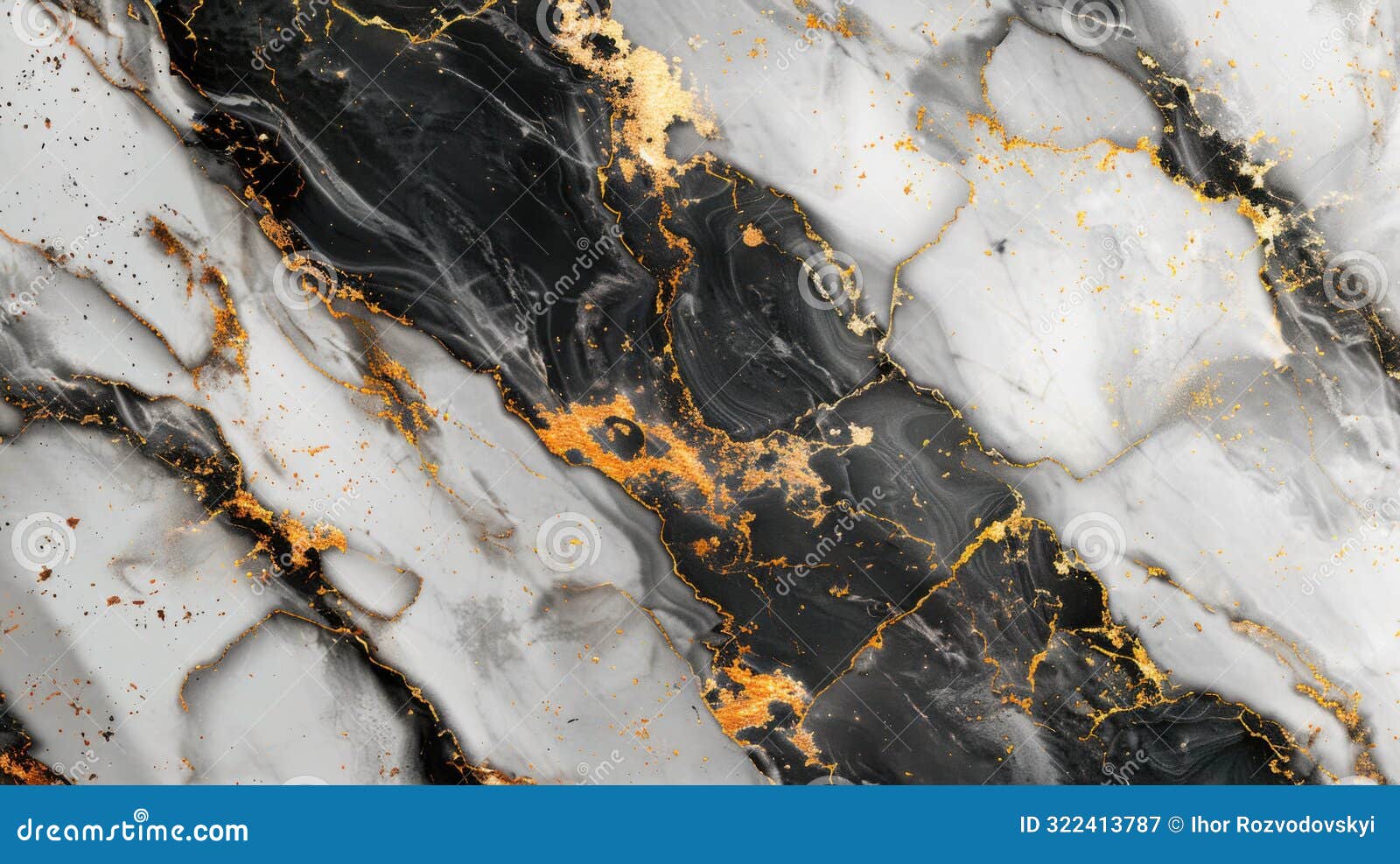 White Black and Gold Marble Texture Design Stock Image - Image of ...