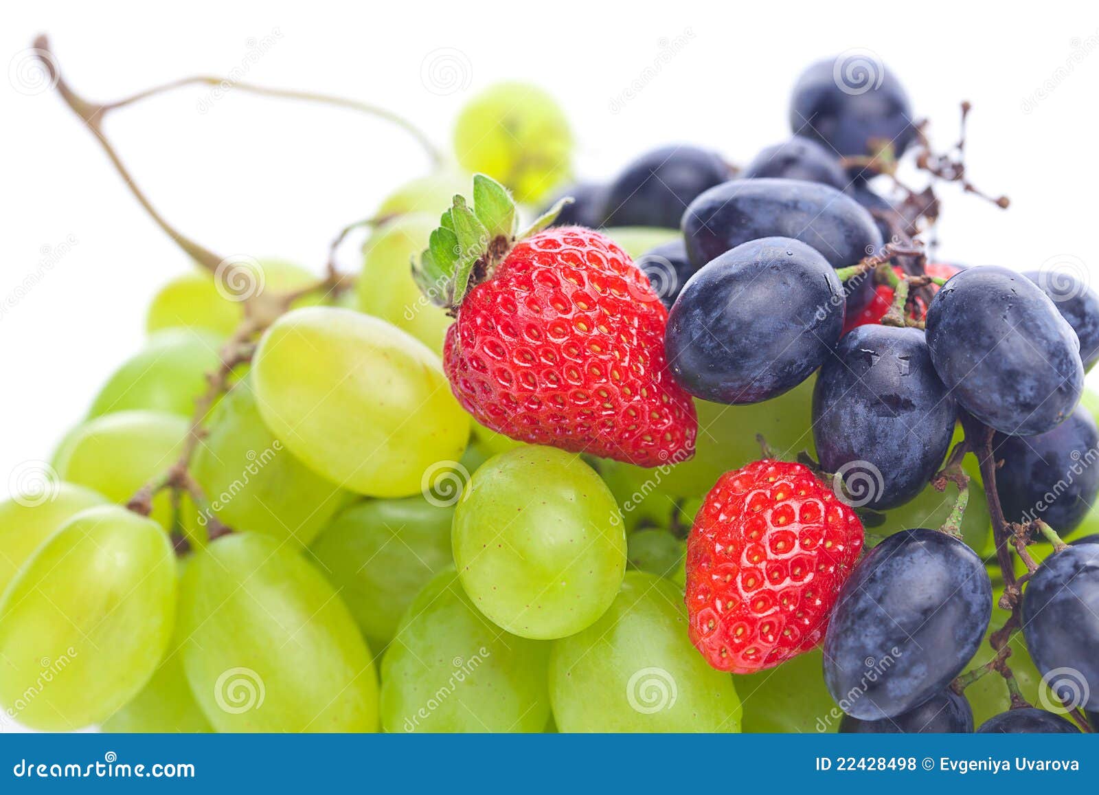 White and Black Grapes and Strawberries Stock Photo - Image of berry ...