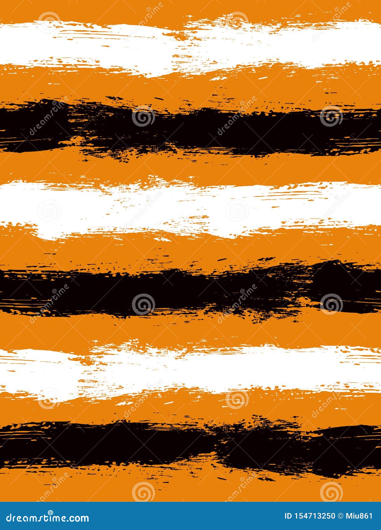 White and Black Horizontal Paintbrush Style Stripes Isolated on an ...