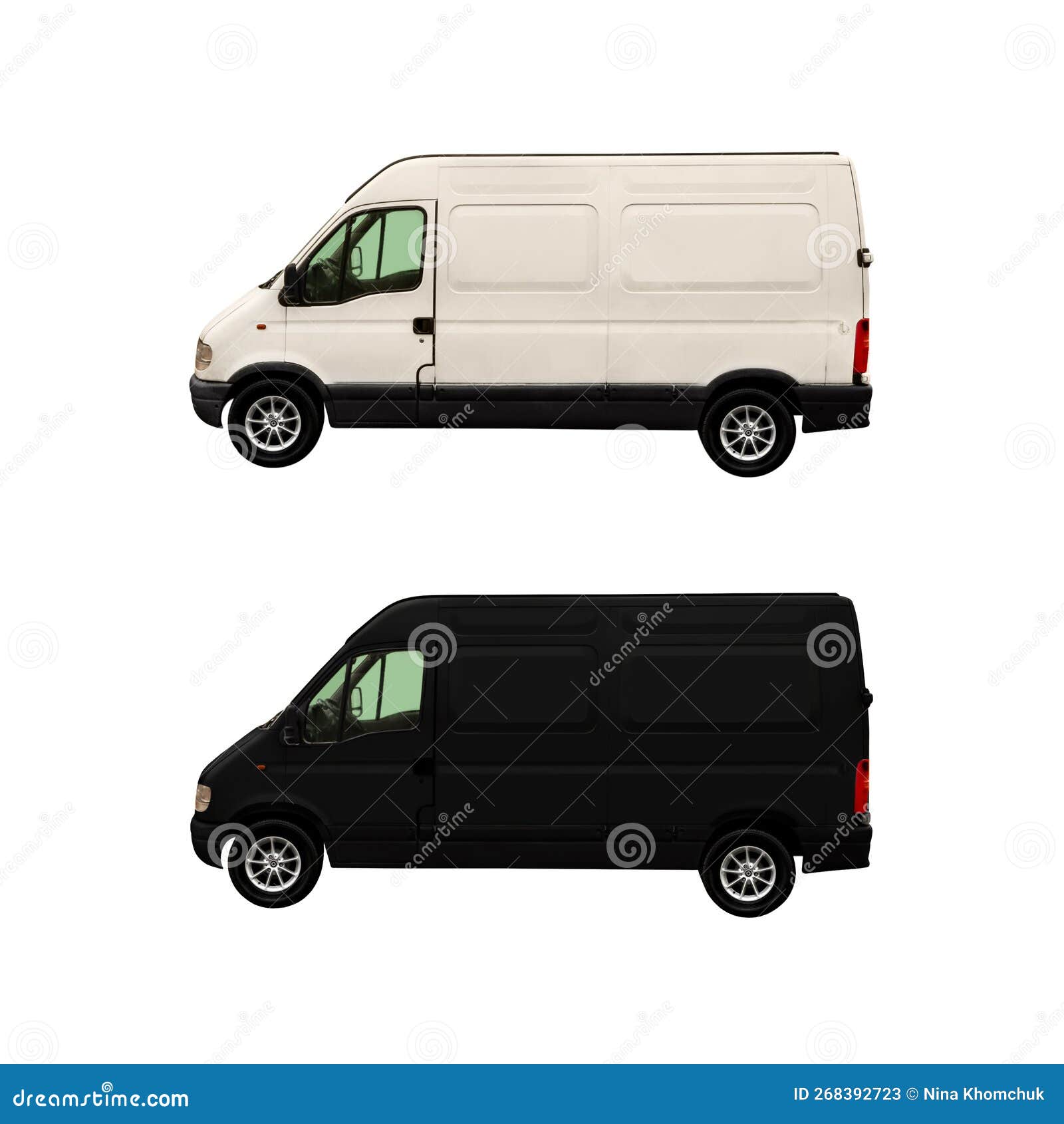 White and black mini vans stock image. Image of mini - 268392723