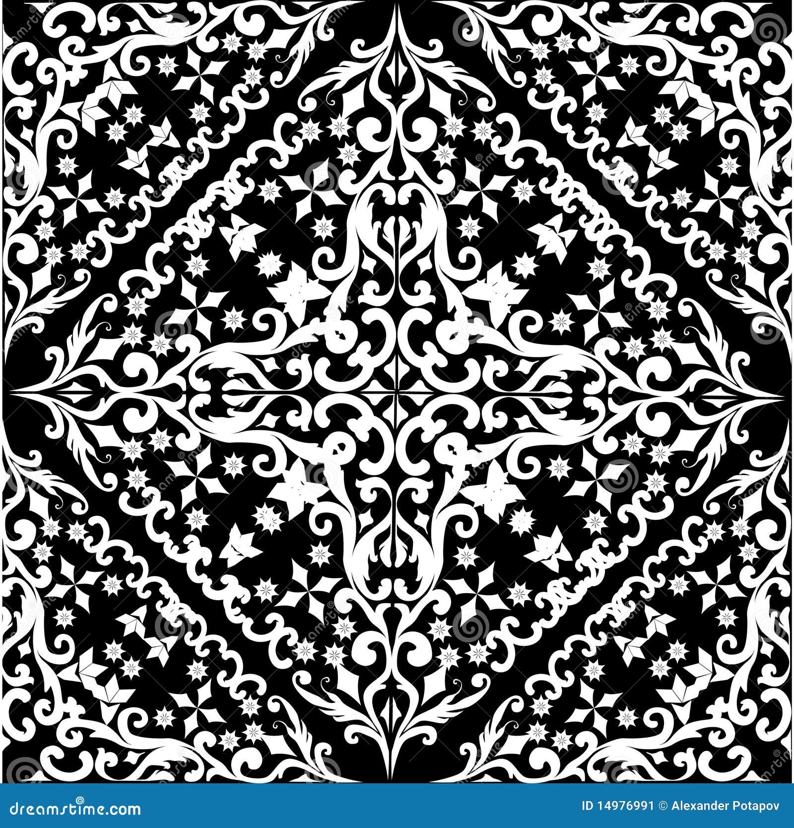 White and Black Square Abstract Design Stock Vector - Illustration of ...