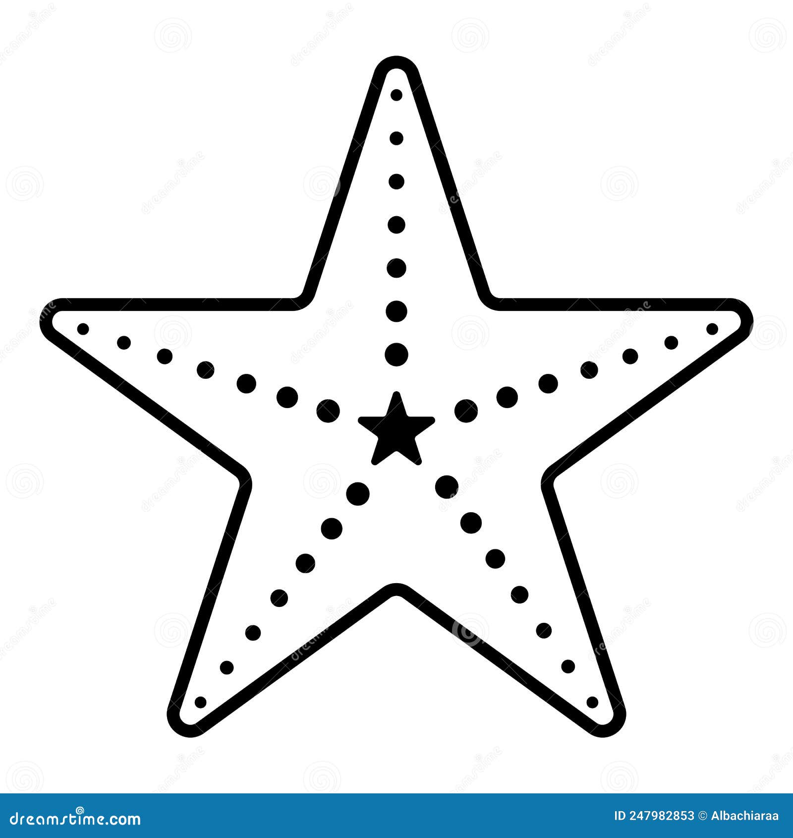 Starfish Outline Tattoo