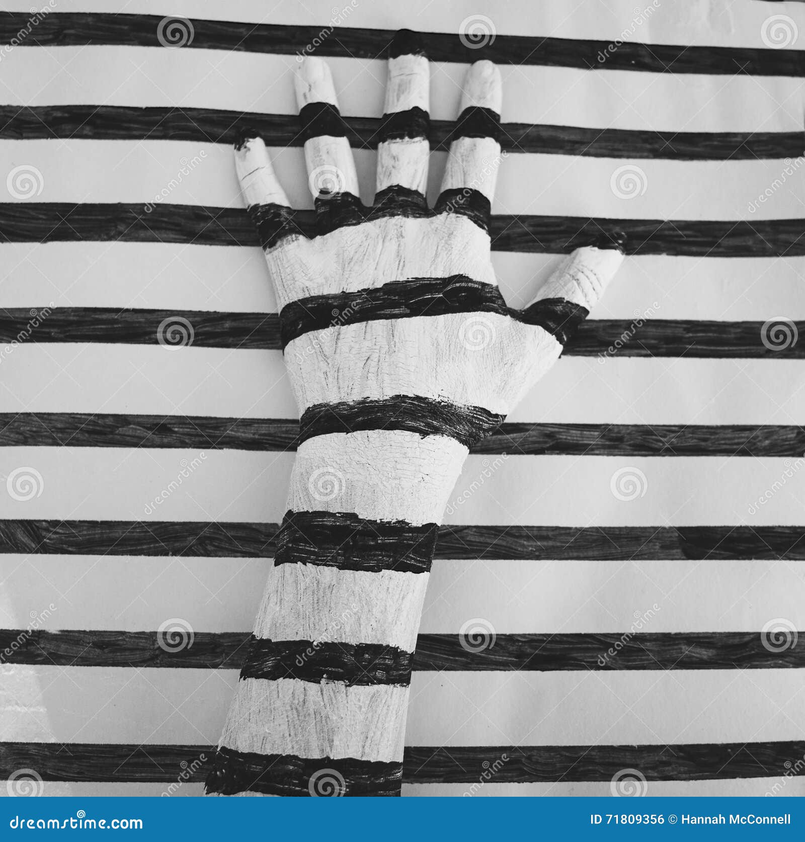 A White and Black Striped Hand Stock Photo - Image of hand, creates ...