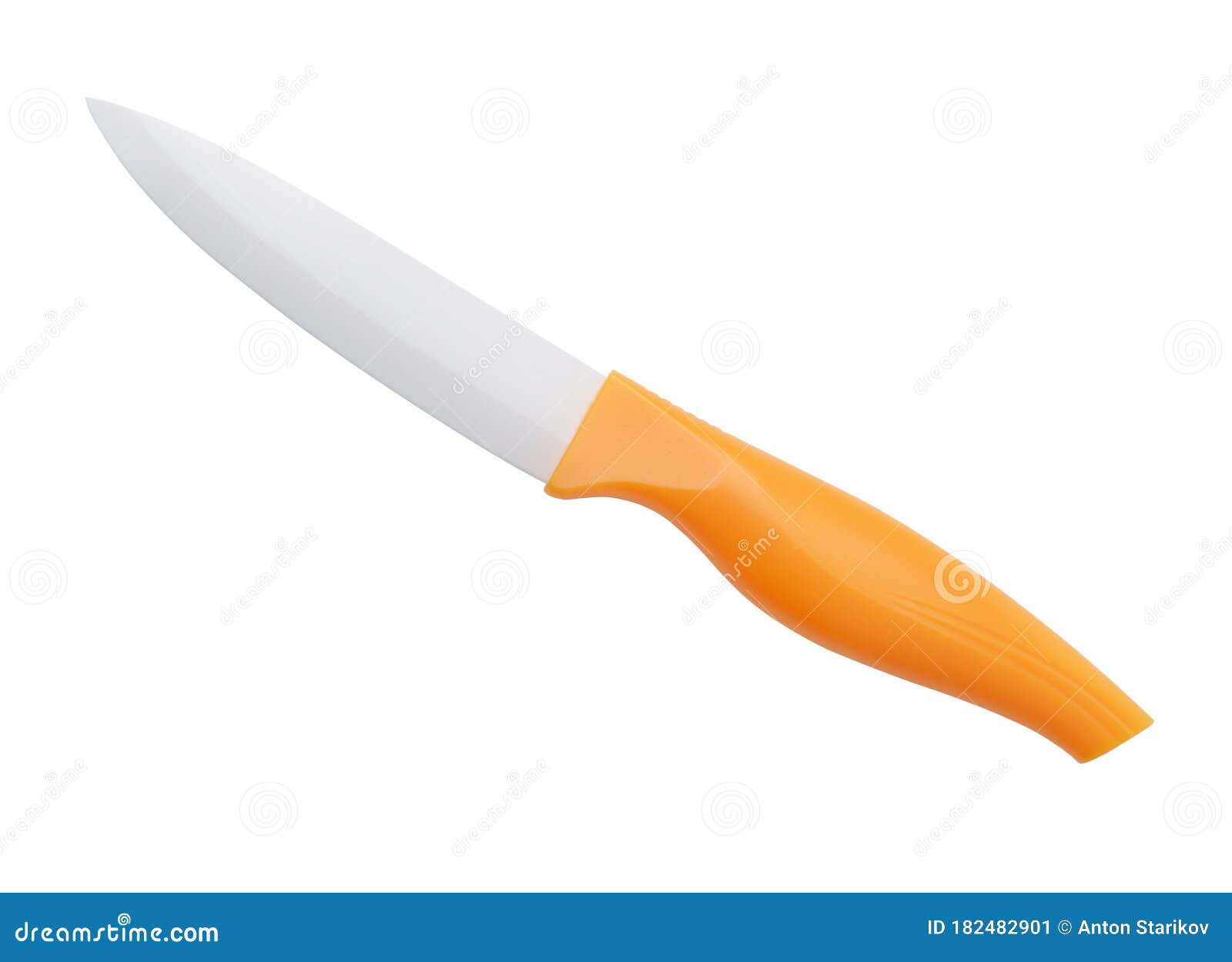 White Blade Ceramic Kitchen Knife Stock Image - Image of cutter, edge ...