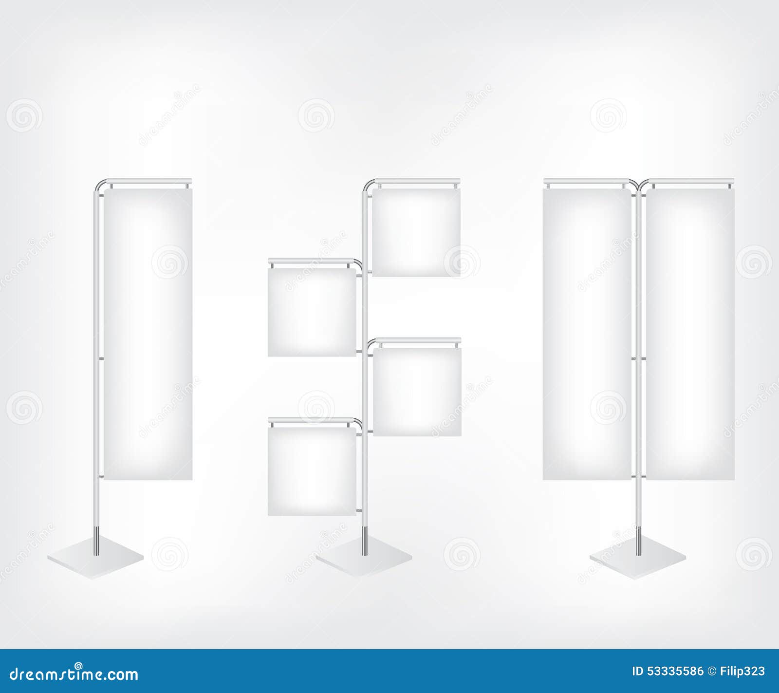 White blank banner flag stock vector. Illustration of event - 53335586