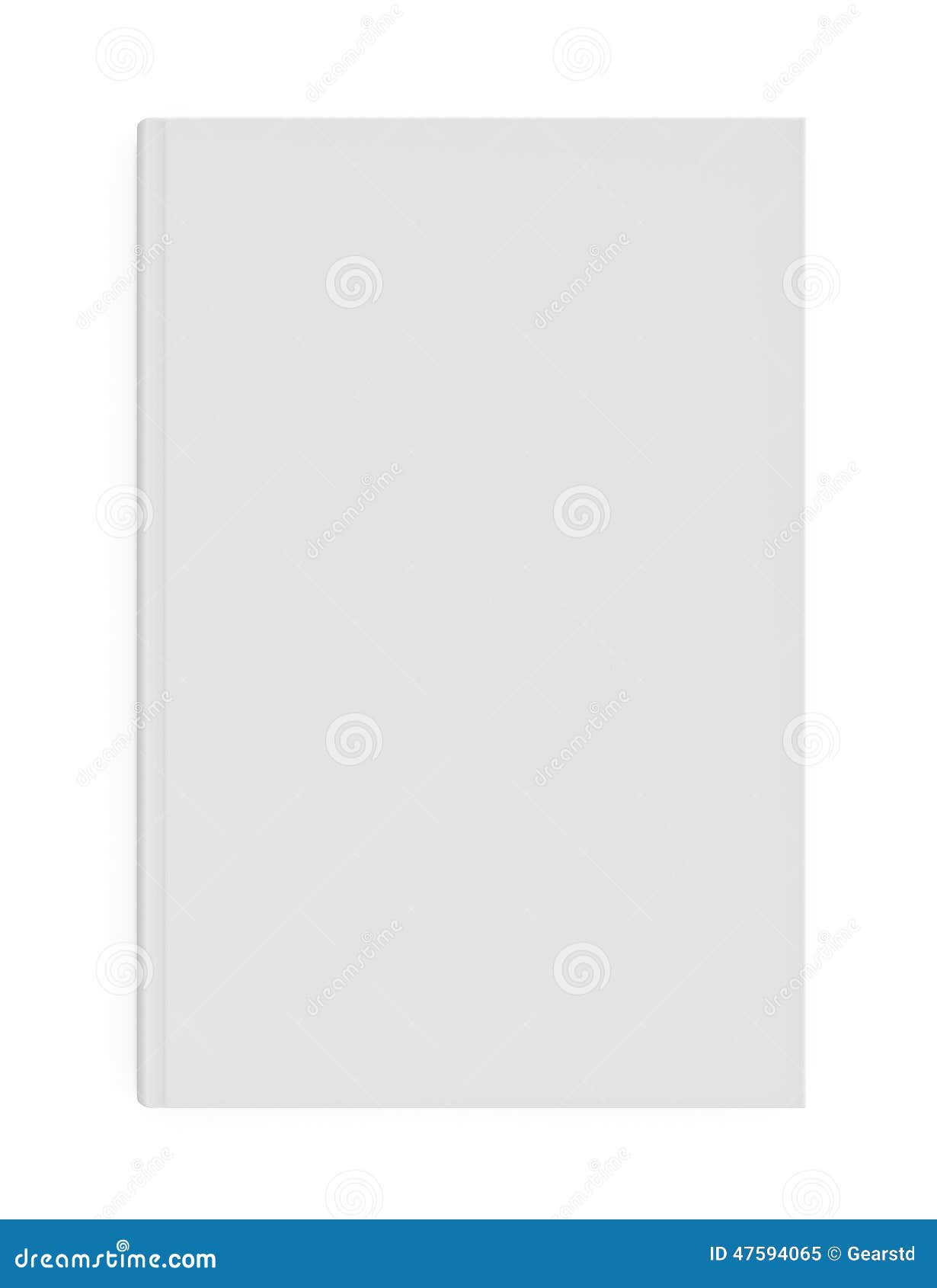 White Blank Book on White Background Stock Image - Image of memo ...