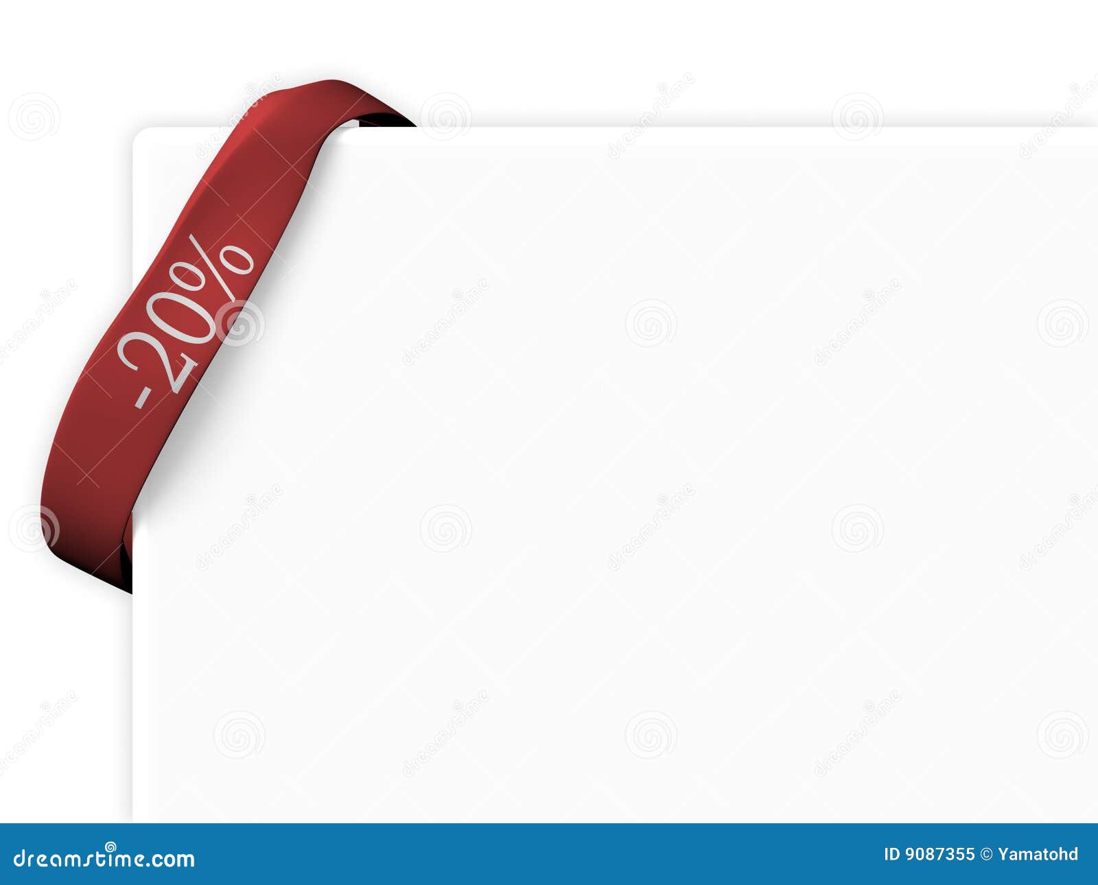 White Blank Box with a Discount Sign Stock Illustration - Illustration ...