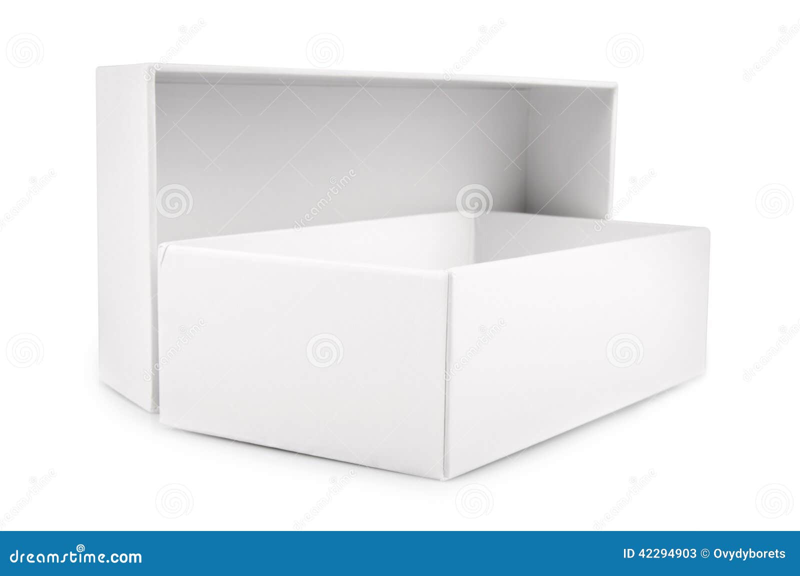 White Blank Box Isolated on White Background Stock Image - Image of ...