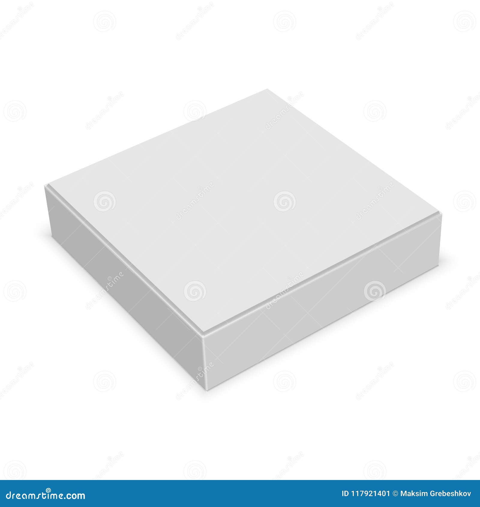 White blank box stock vector. Illustration of carton - 117921401