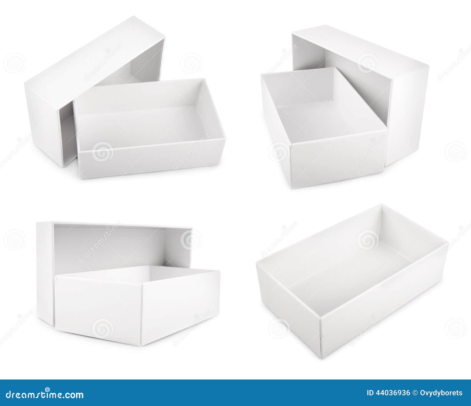 White Blank Boxes Isolated on White Background Stock Illustration ...