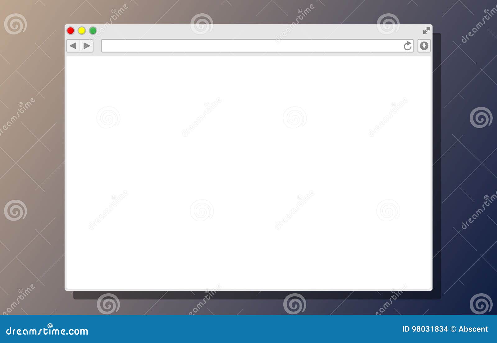 White Blank Browser Window. Stock Vector - Illustration of arrow, mock ... White Blank Browser Window. Stock Vector - Illustration of arrow, mock ...