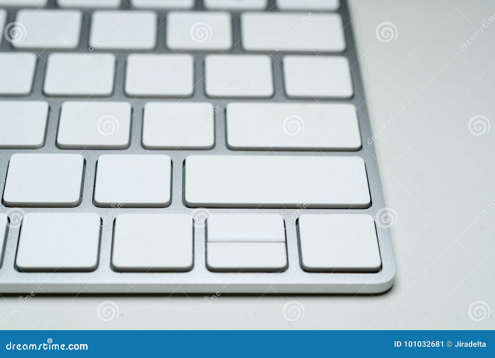 White Blank Computer Keyboard in Modern Style Stock Image - Image of ...
