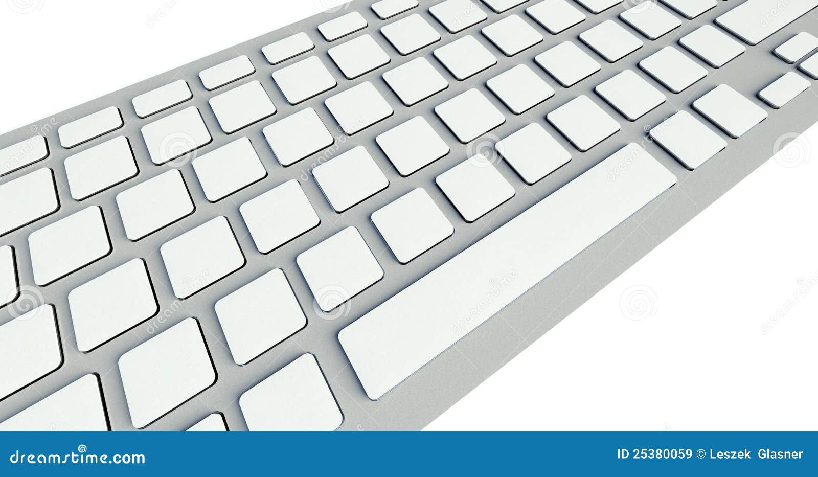 White Blank Buttons on Computer Keyboard Stock Illustration ...