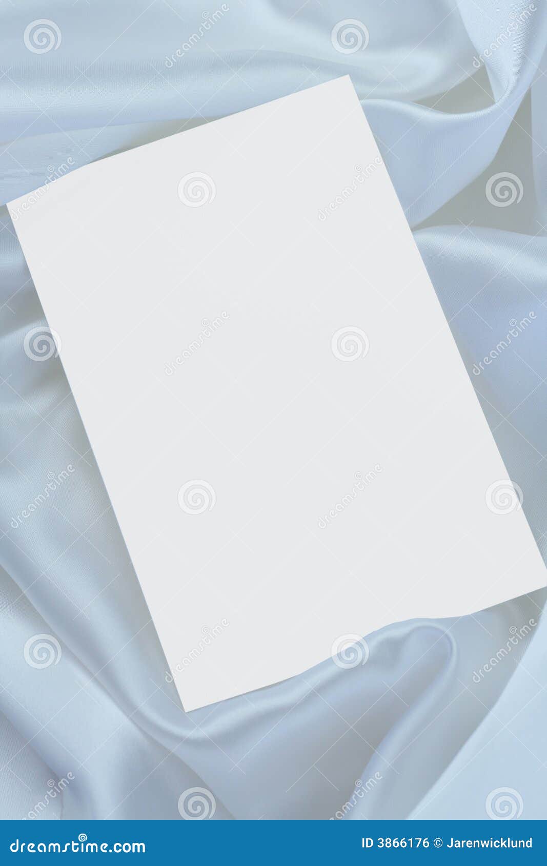 White Blank Card on White Satin Stock Photo - Image of cloth ...