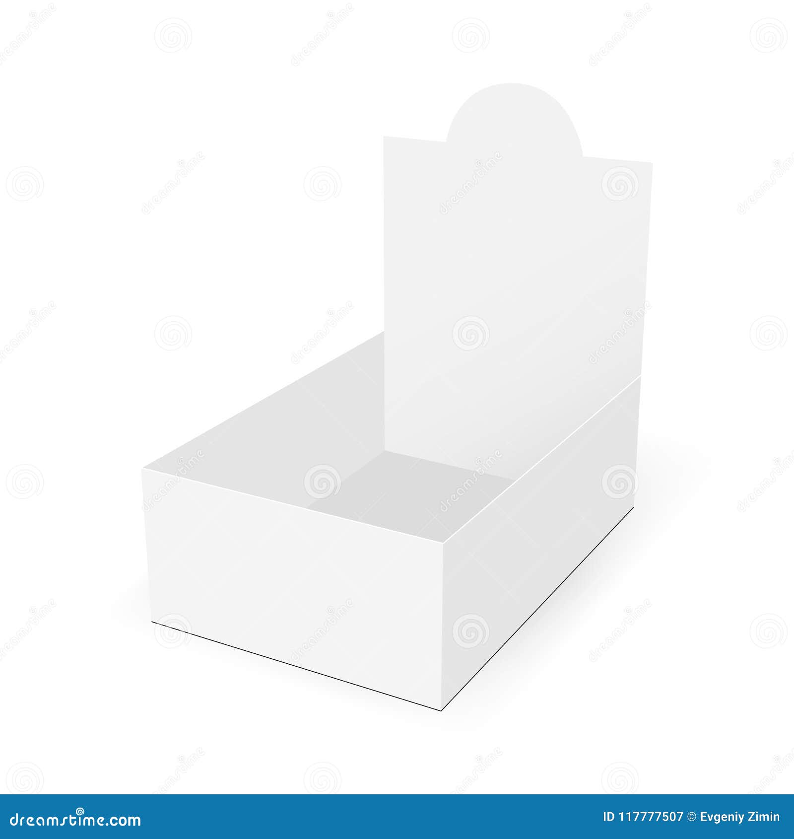 Cardboard Display Box Die Cut Template Cartoon Vector | CartoonDealer ...