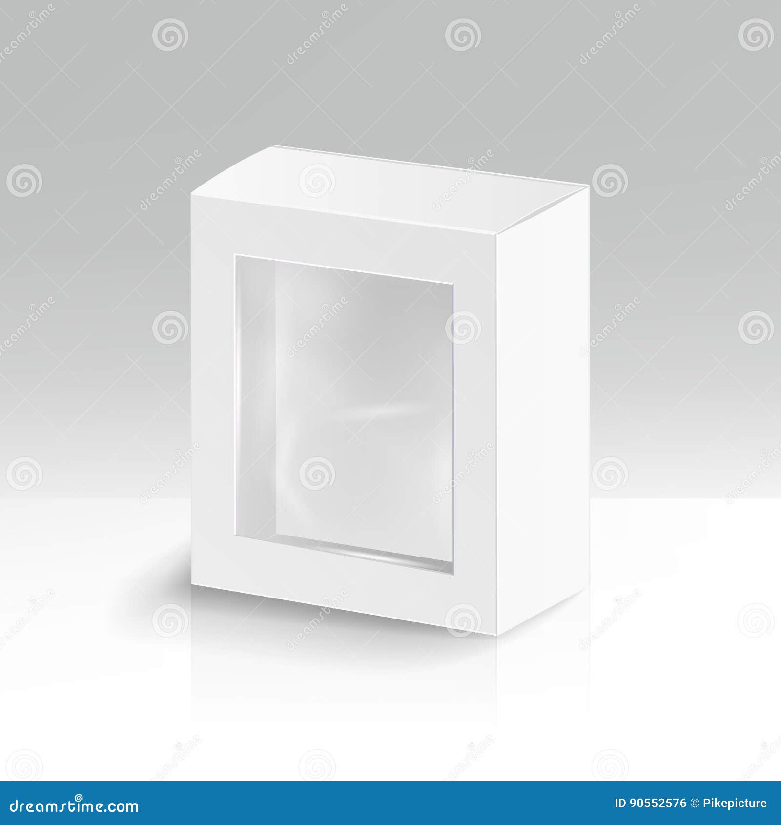 White Blank Cardboard Rectangle Vector. Realistic 3D Isolated ...