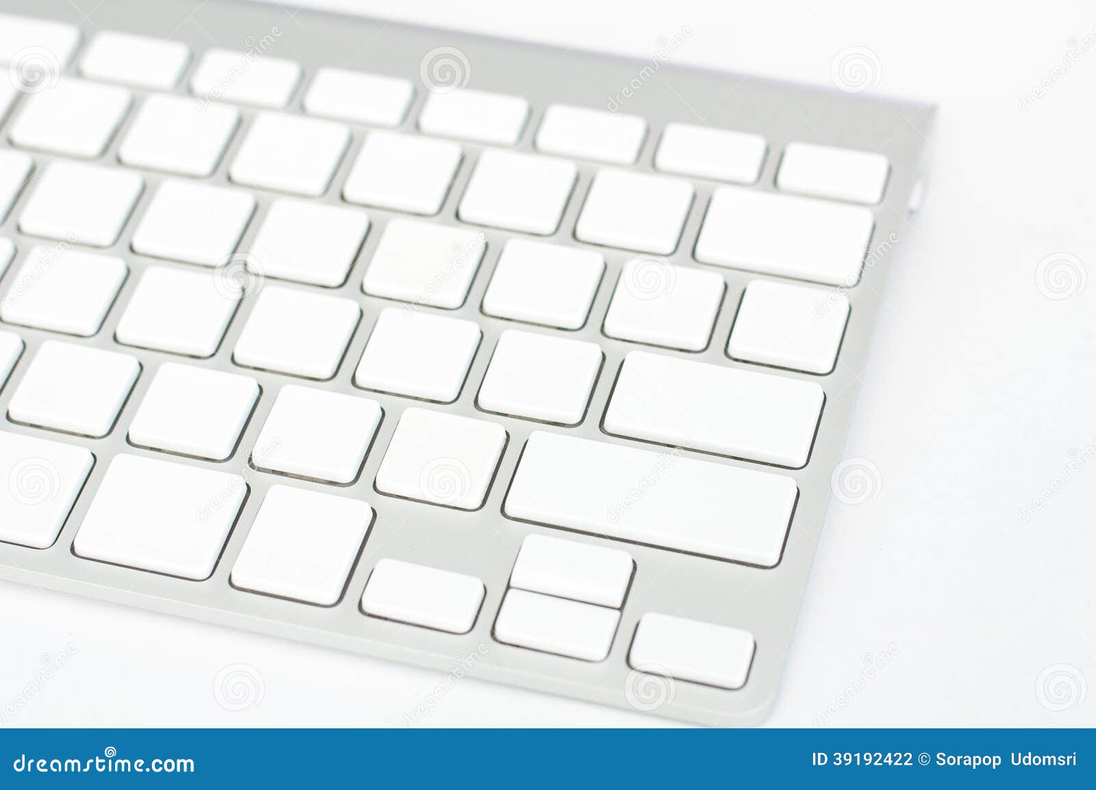 White Blank Computer Keyboard Stock Photo - Image of modern, equipment ...