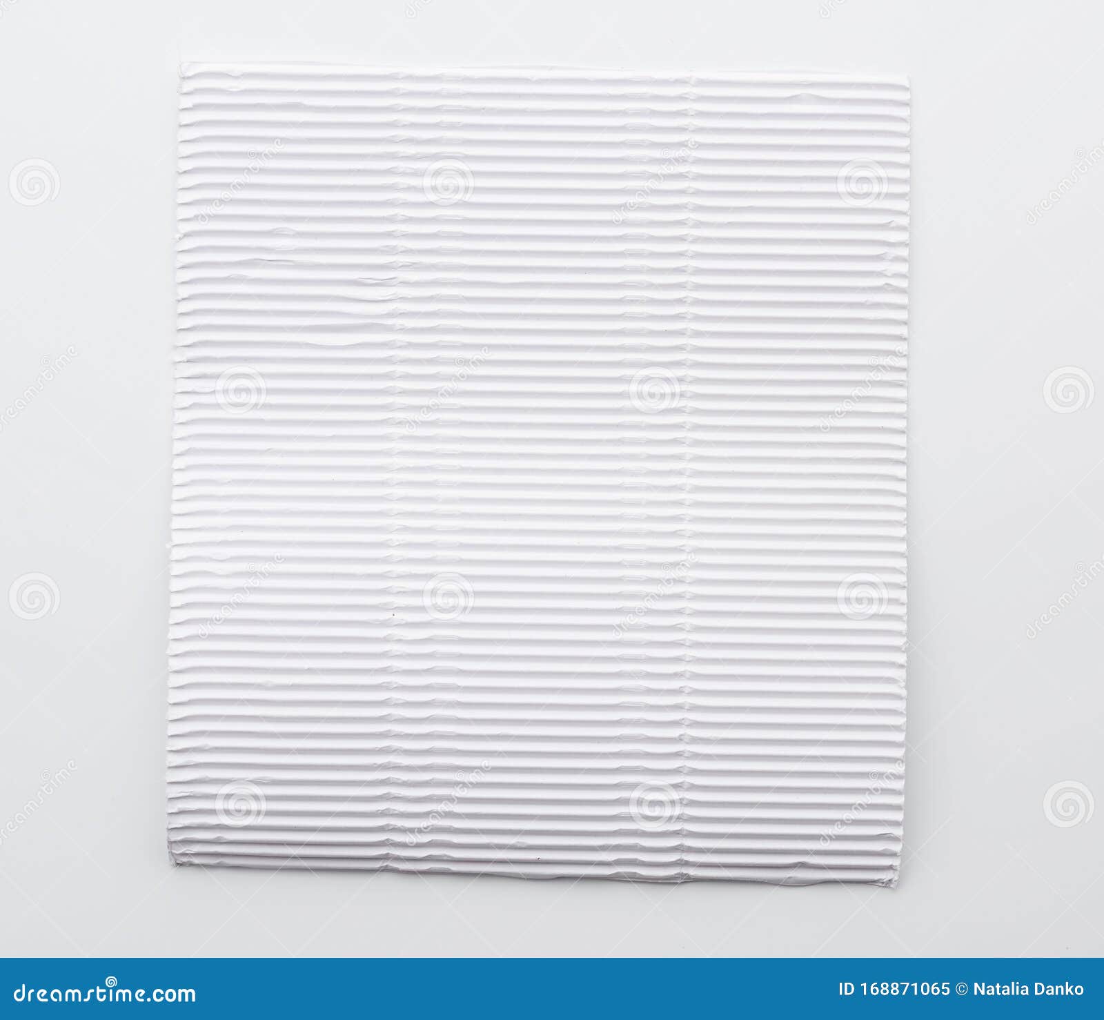 White Blank Corrugated Paper Sheet on White Background Stock Image ...