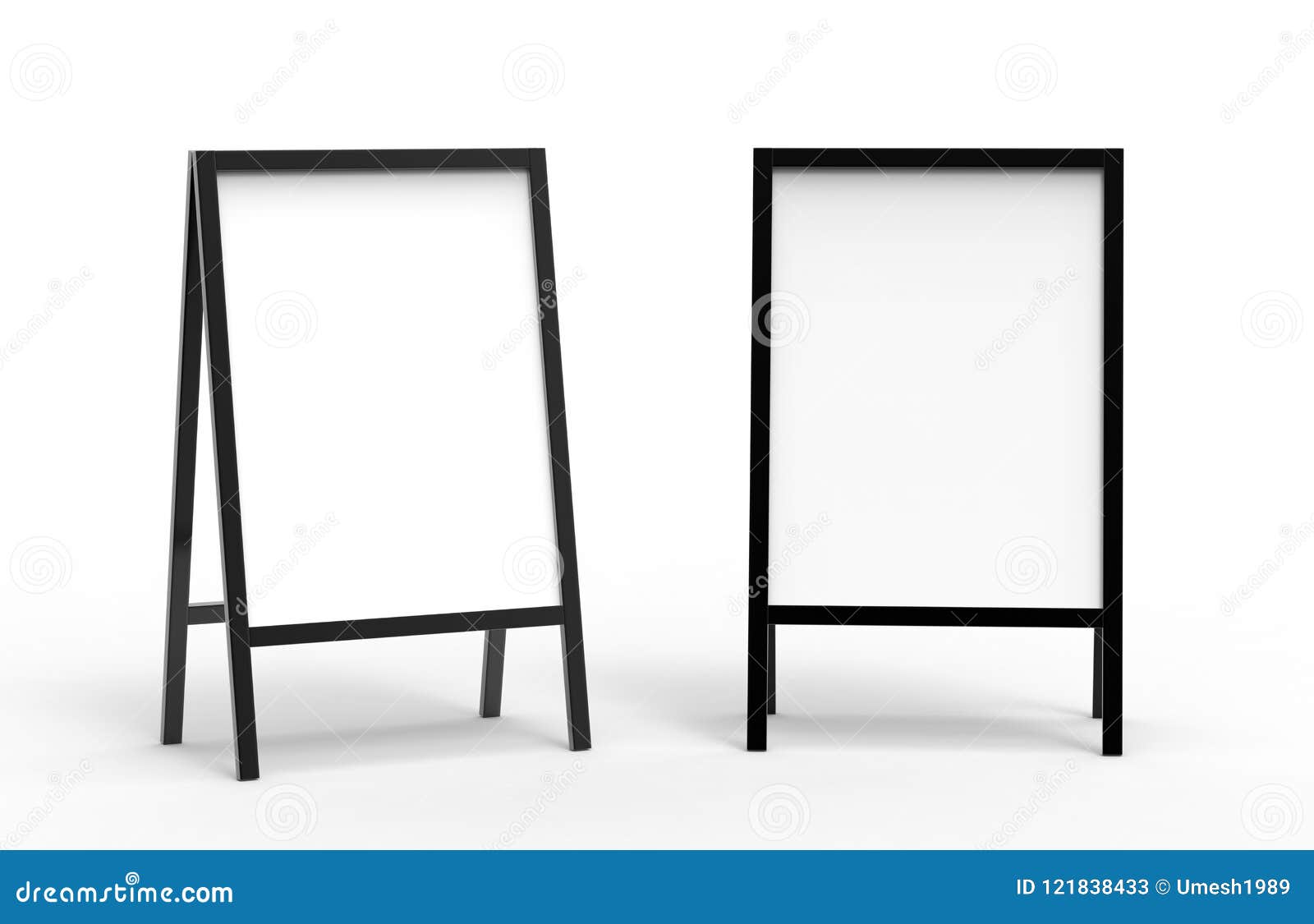 White Blank Empty Business Roll Up and Standee Banner Display Mock Up ...