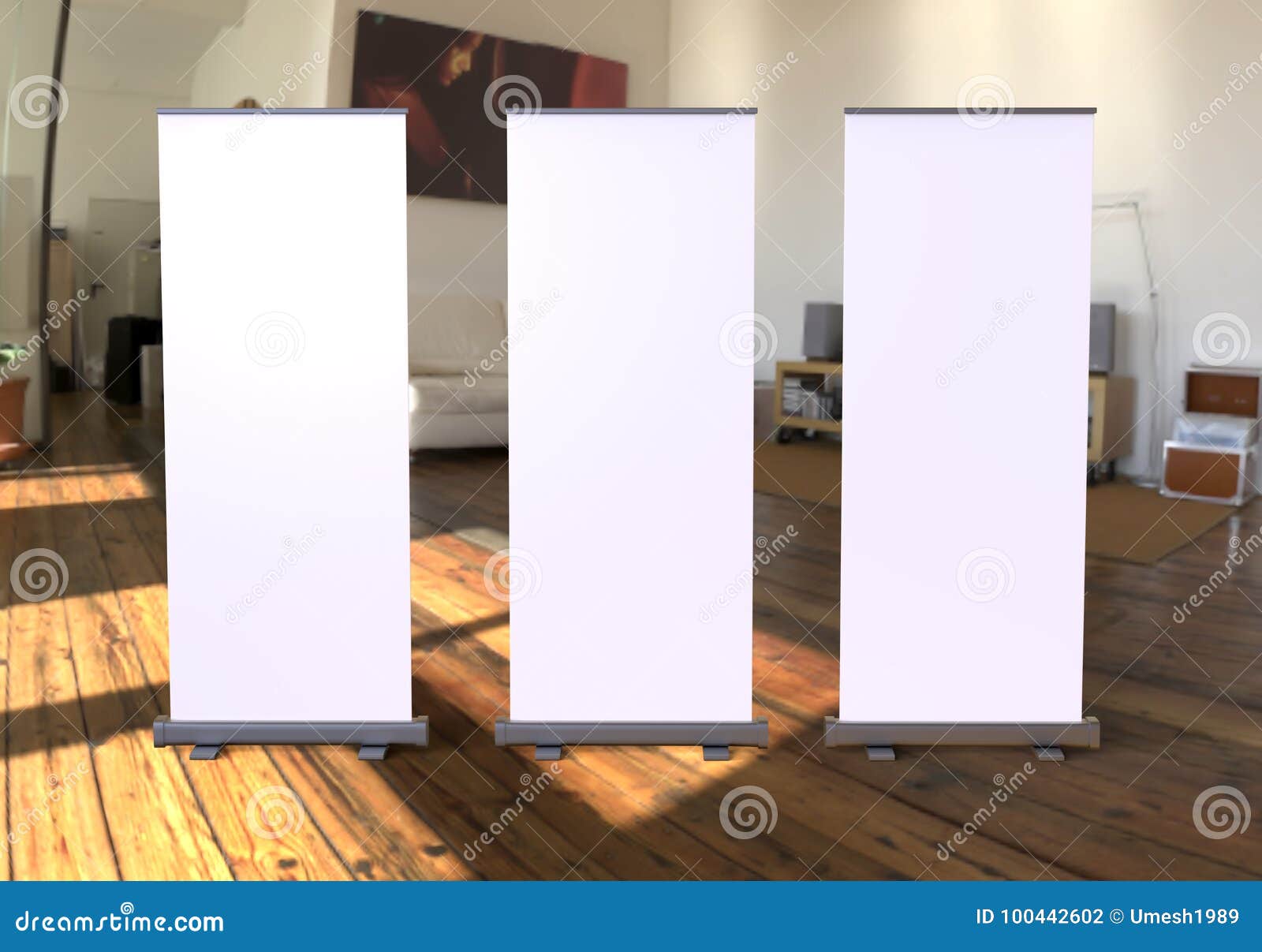 White Blank Empty High Resolution Business Roll Up and Standee Banner ...