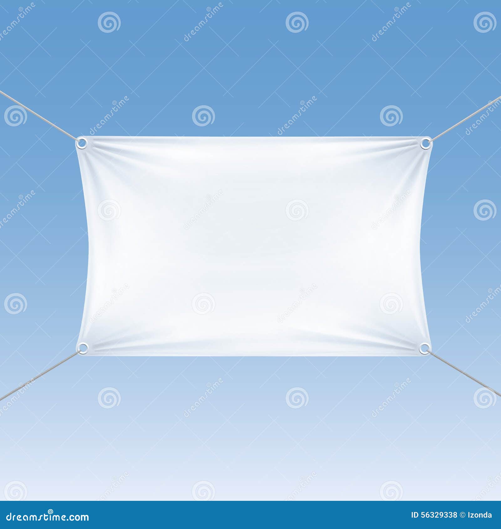 White Blank Empty Horizontal Rectangular Banner Stock Vector ...