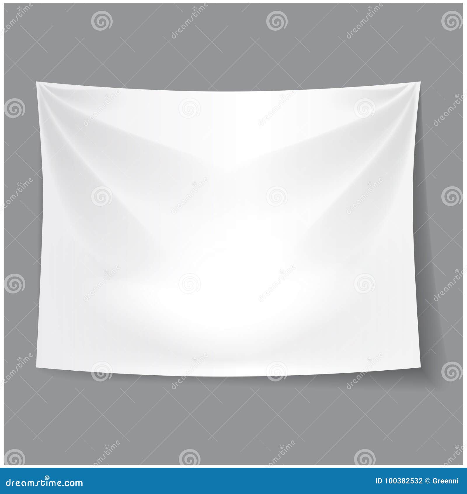 White Blank Fabric Background. Vector Banner Template Stock Vector ...