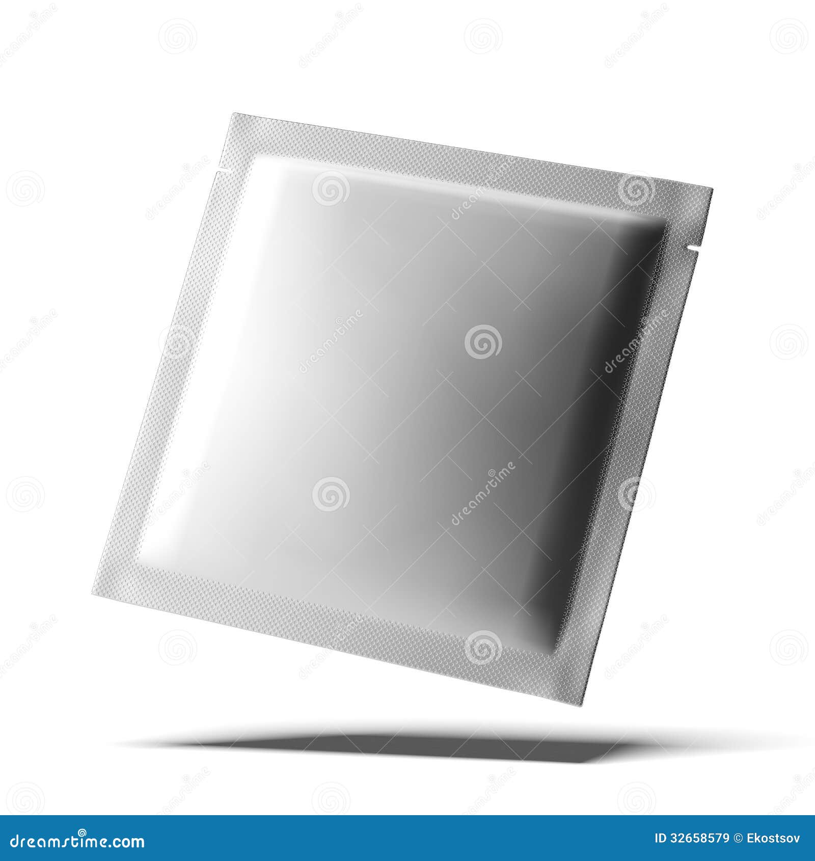 Blank Foil Food Snack Pillow Pouch Realistic Vector Mock-up. Sachet ...