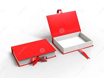 White Blank Hard Cardboard Rectangular Book Box Mock Up Template, 3d ...