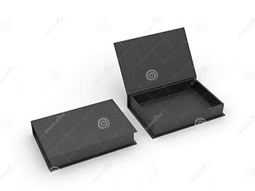 White Blank Hard Cardboard Rectangular Book Box Mock Up Template, 3d ...