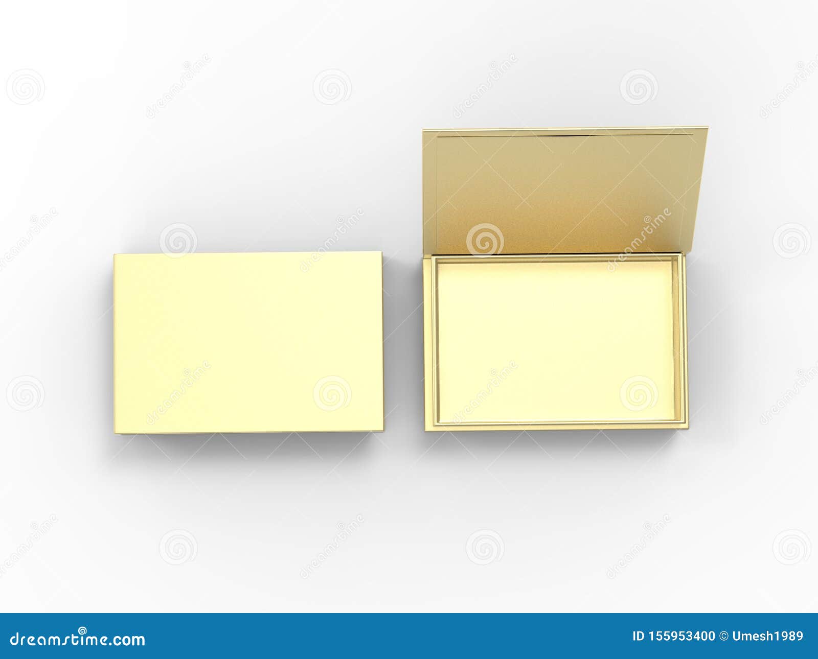 White Blank Hard Cardboard Rectangular Book Box Mock Up Template, 3d ...