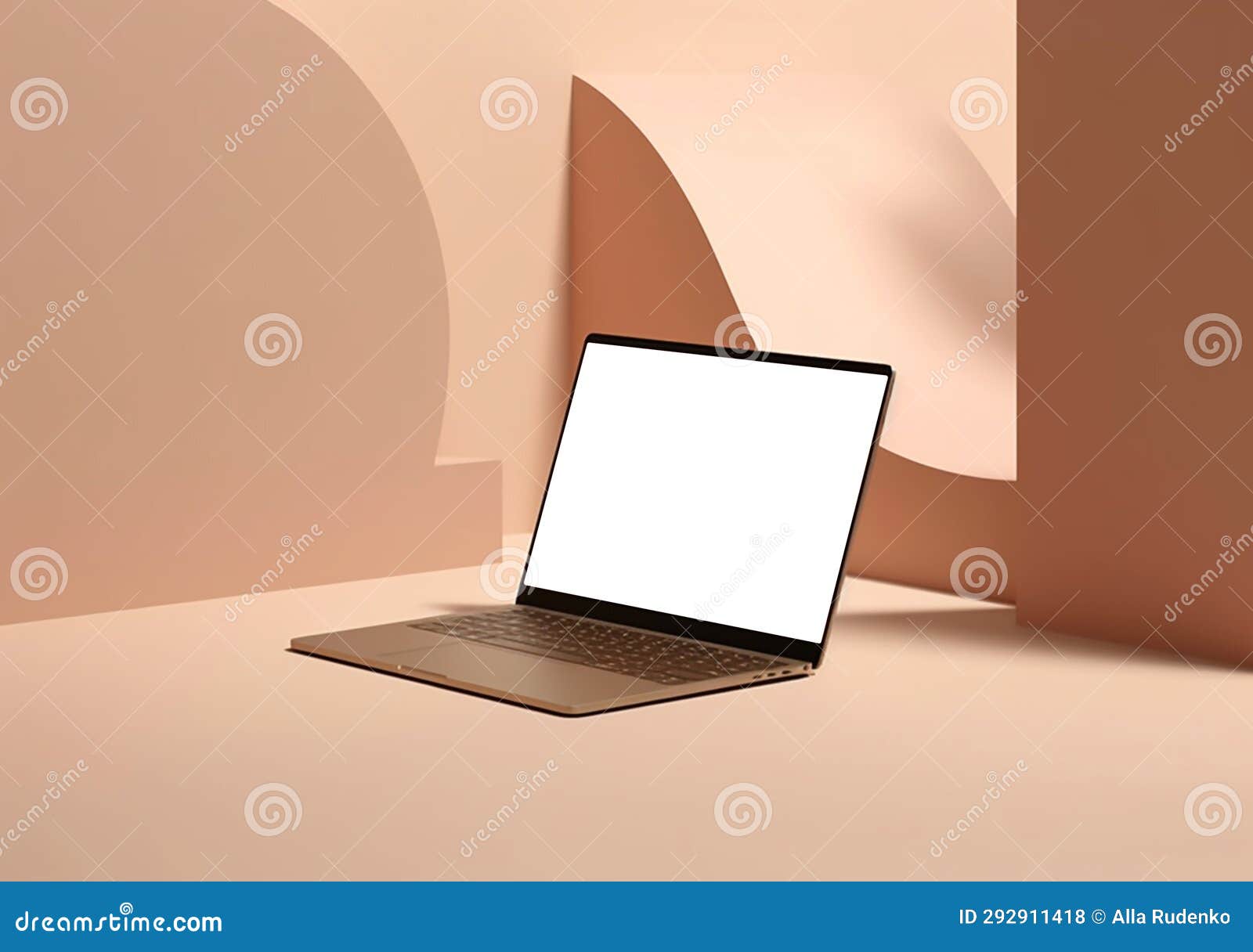 White Blank Laptop Computer Screen. Layout, Template for Your Text ...