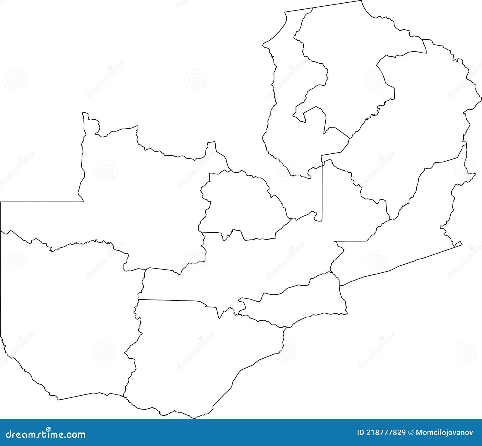 Blank Map Of Zambia