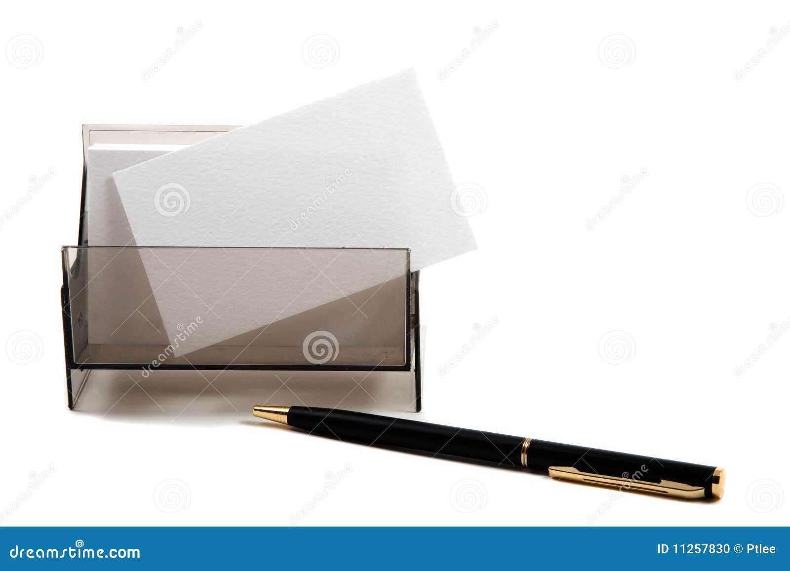 White Blank Name Card in a Box Stock Photo - Image of empty, organizer ...