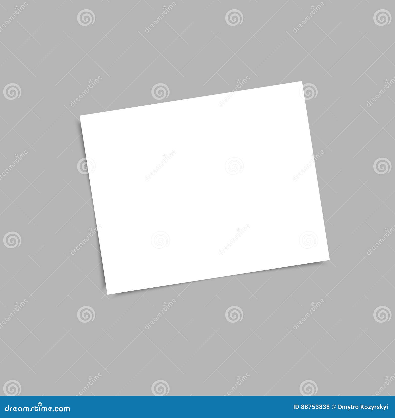 White Blank Name Card Illustration. Stock Illustration - Illustration ...