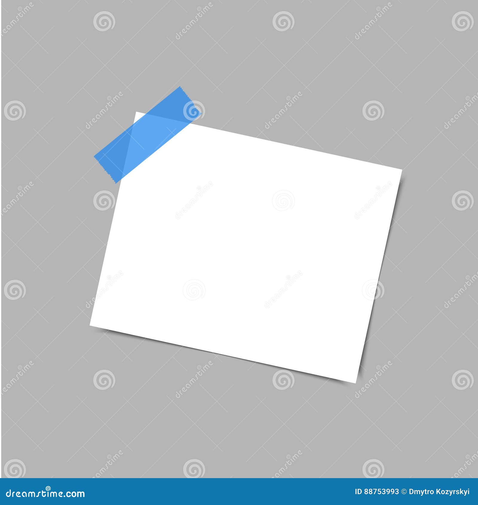 White Blank Name Card Illustration. Stock Illustration - Illustration ...