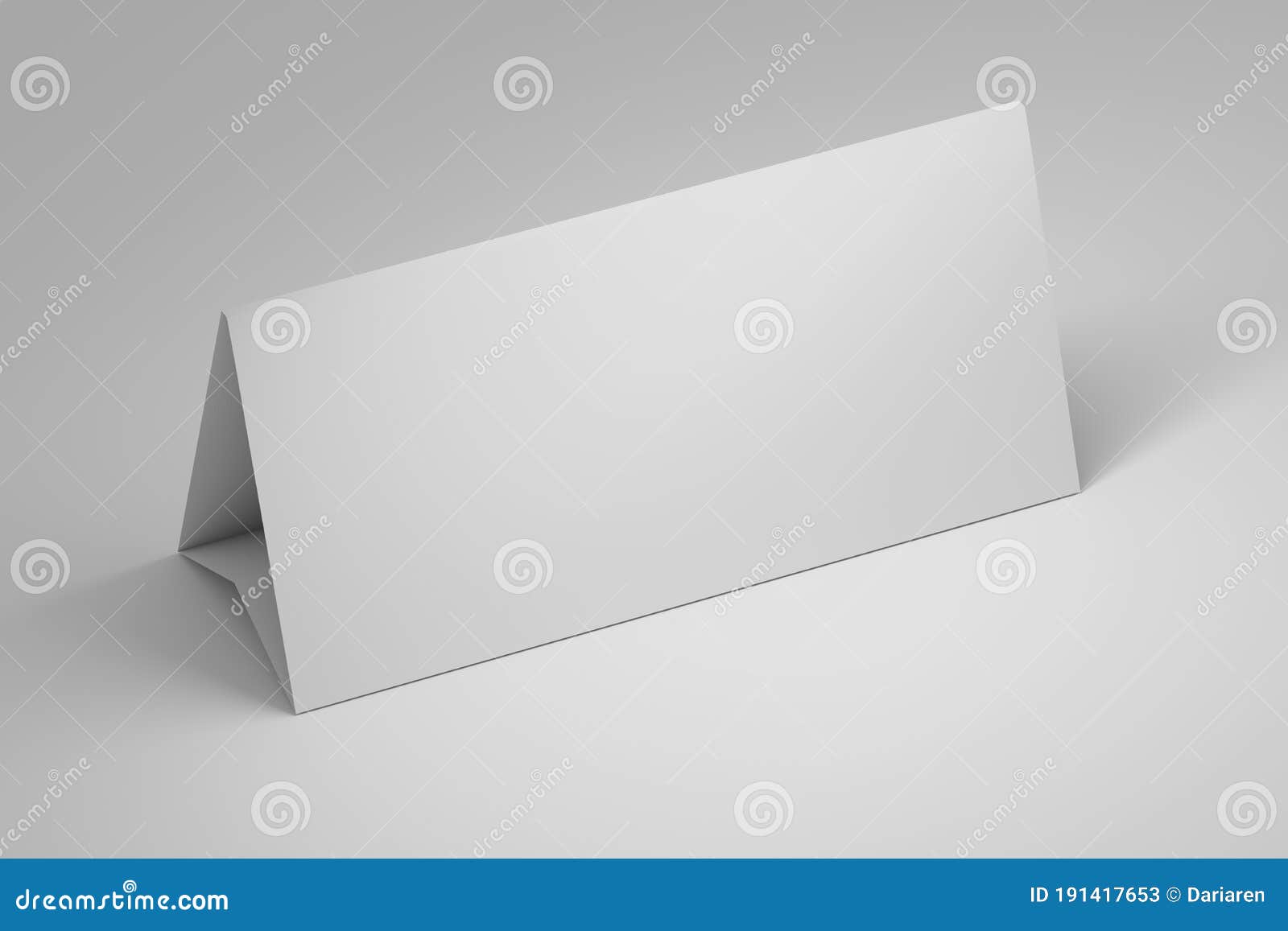 White Blank Office Table Paper Stand Template Mcokup Stock Illustration ...