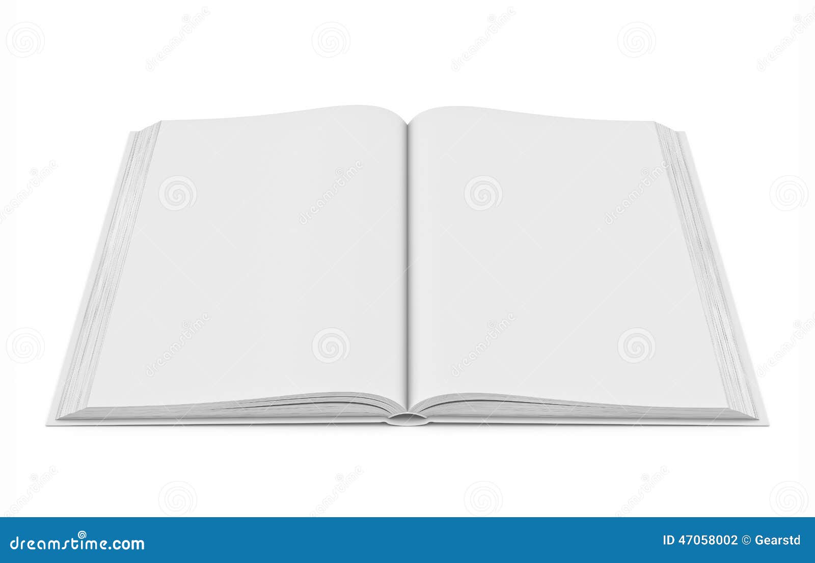 White Blank Open Book on White Background Stock Illustration ...