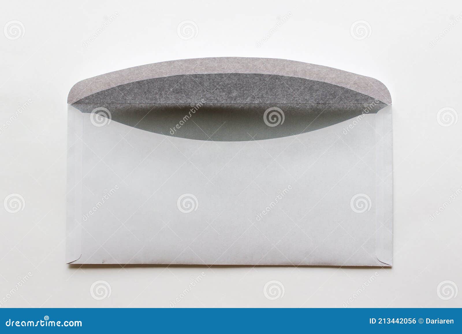 White Blank Opened Envelope on White Background Stock Photo - Image of ...