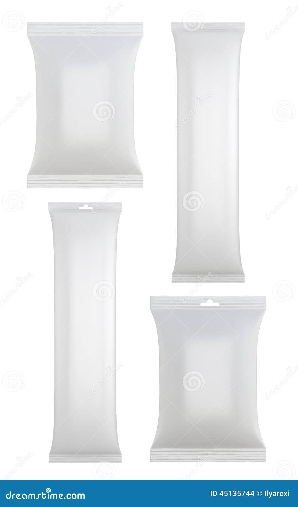 White Blank Packages for Design Stock Illustration - Illustration of ...