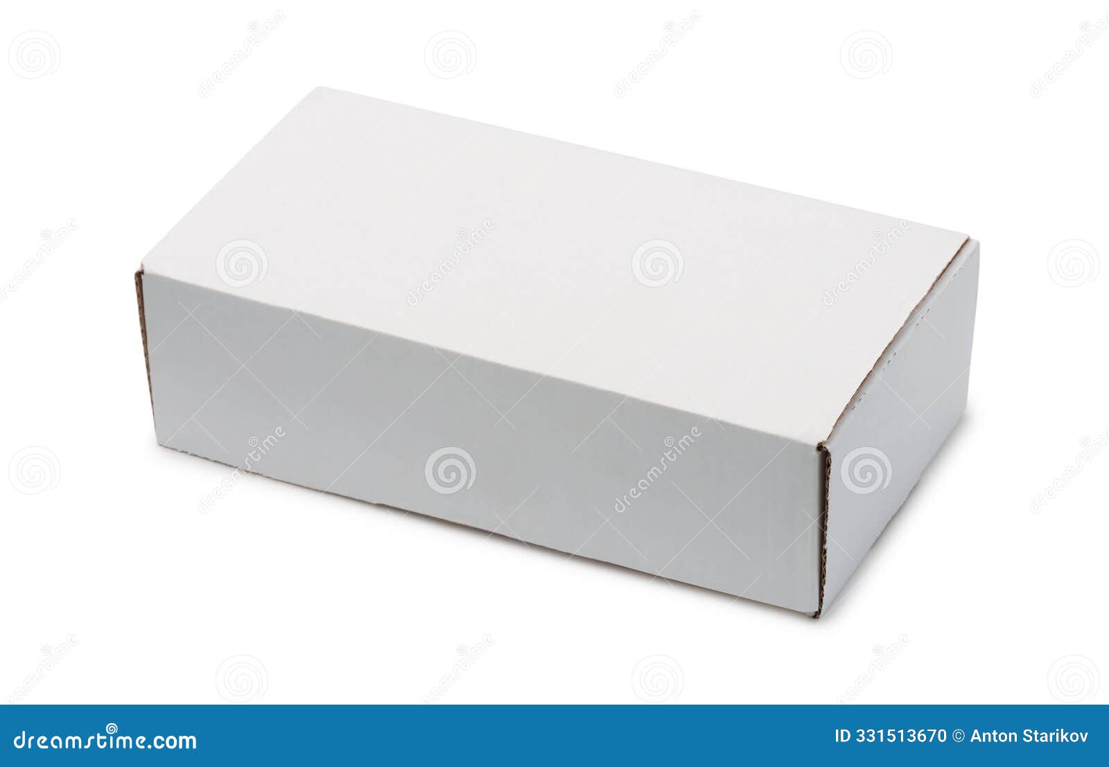Blank Packaging White Cardboard Box Isolated On White Background Ready ...
