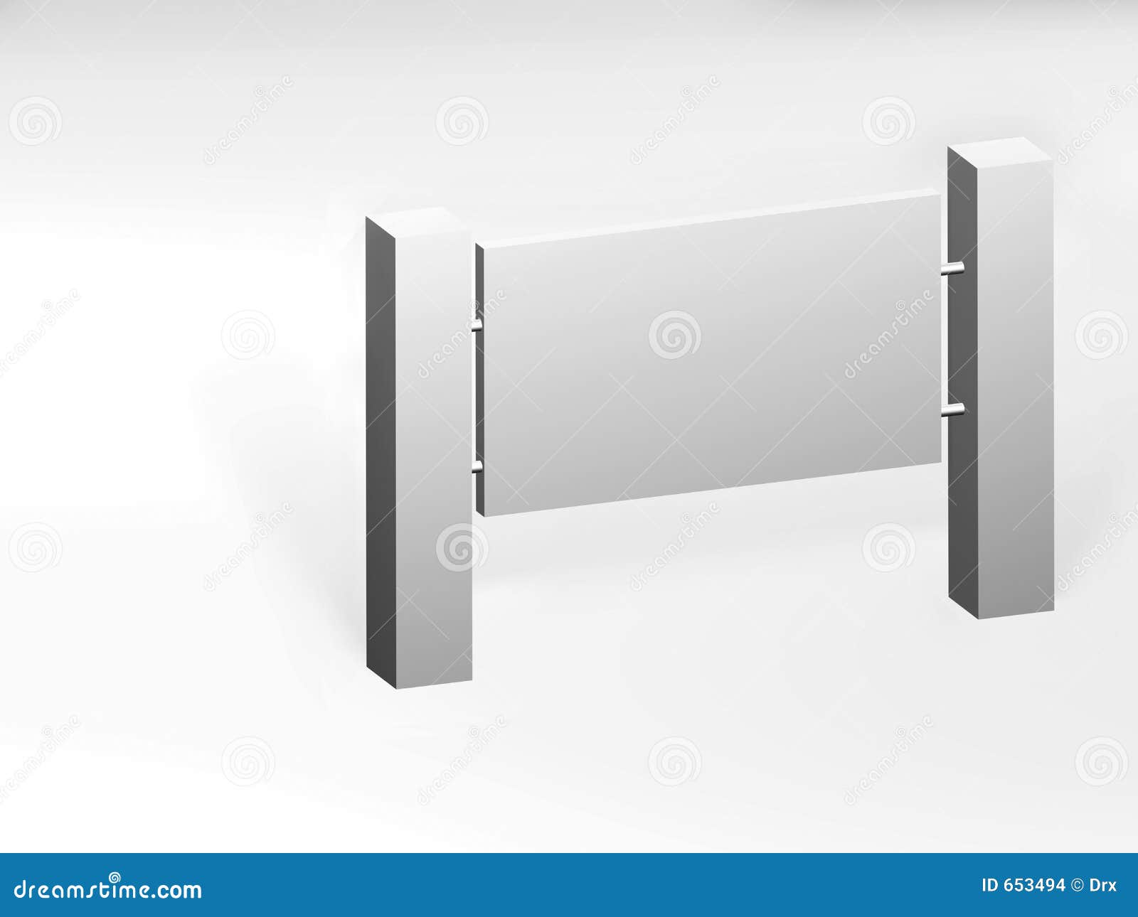 White blank panel stock illustration. Illustration of sign - 653494